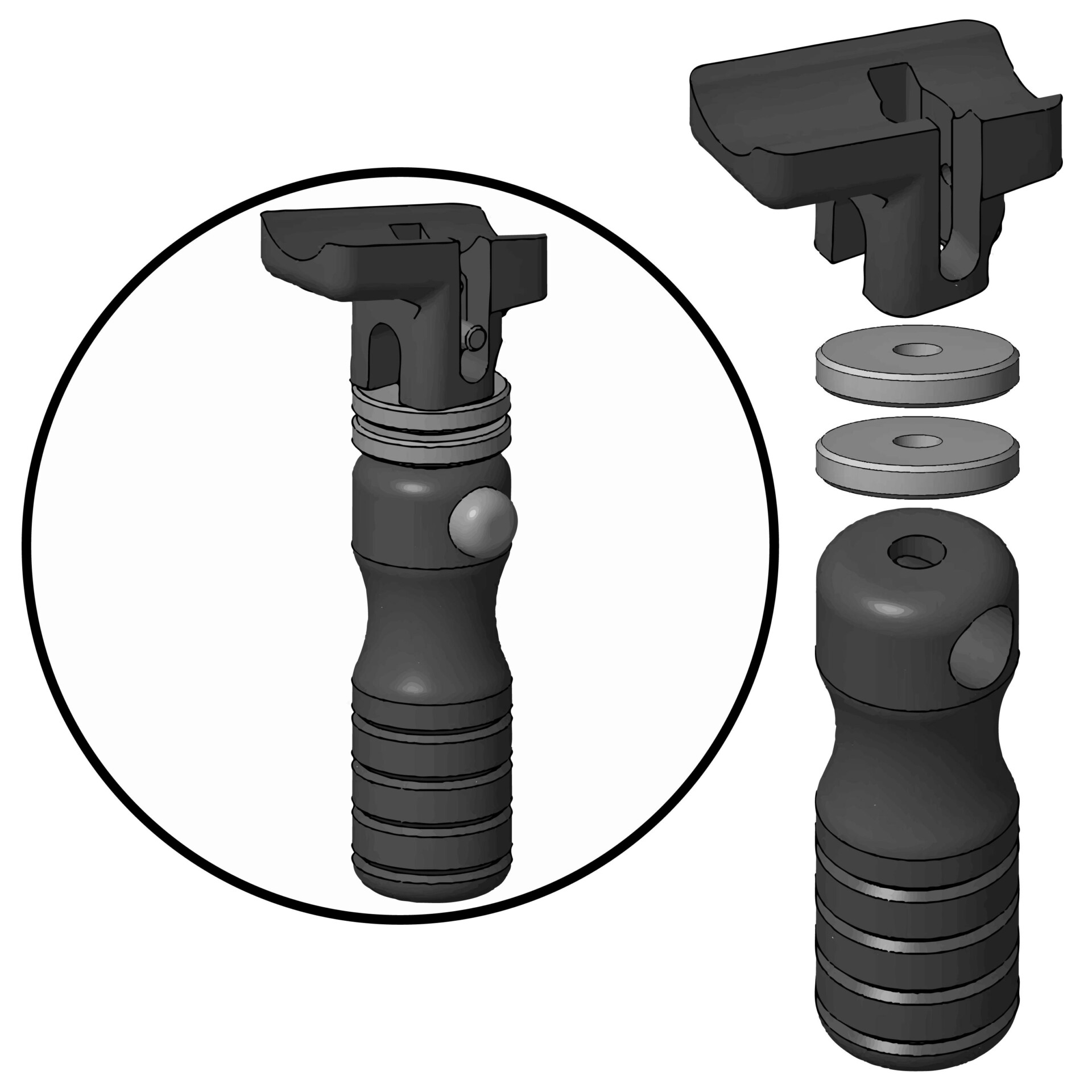 U-BT05-QK: Mid-Height Sling Stud Mount Accu-Shot® Precision Monopod ...