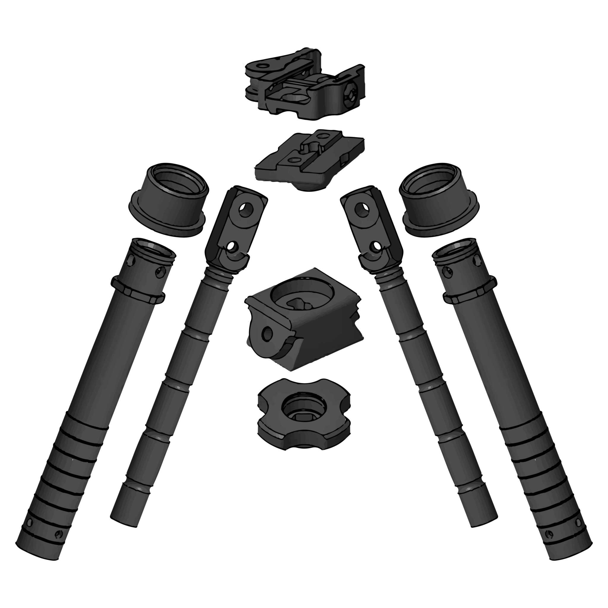 U-BT10-LW17 V8 Atlas Bipod: with Quick Detach Lever - Unassembled | B&T ...